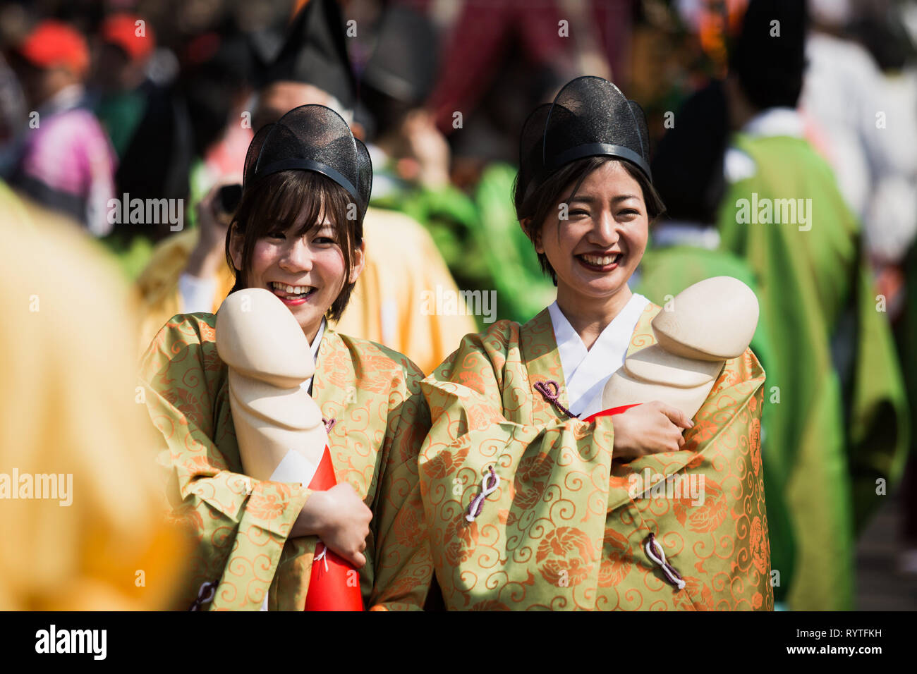 Komaki, Aichi, Japan. 15th Mar, 2019. Japanese women seen holding ...