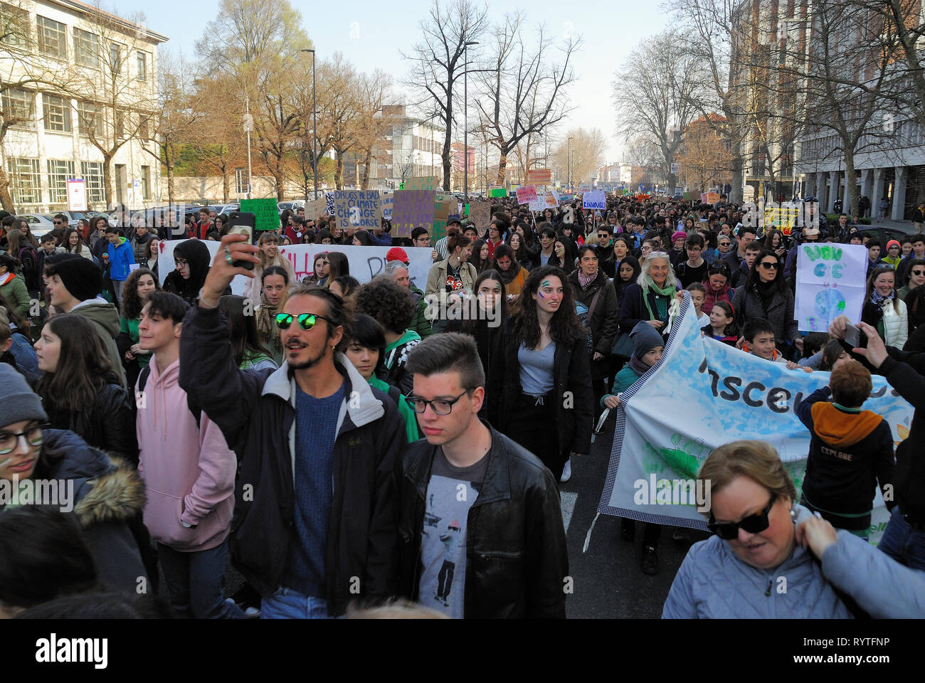 Padua, Italy. 15th Mar 2019. Friday for Future, Padua, March 15th, 2019 ...