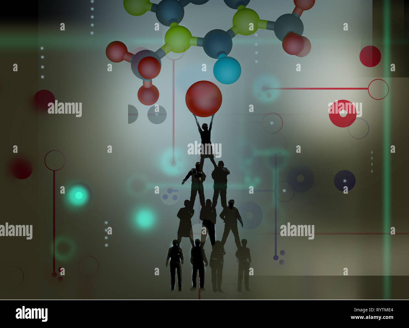 Pyramid of people hi-res stock photography and images - Alamy