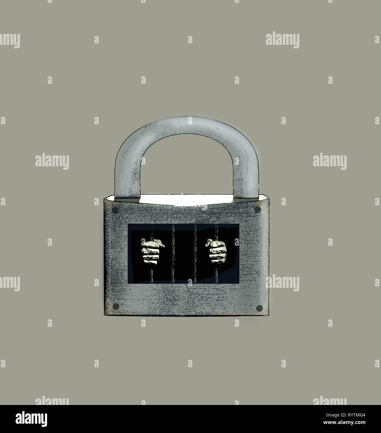Padlock prison hi-res stock photography and images - Alamy