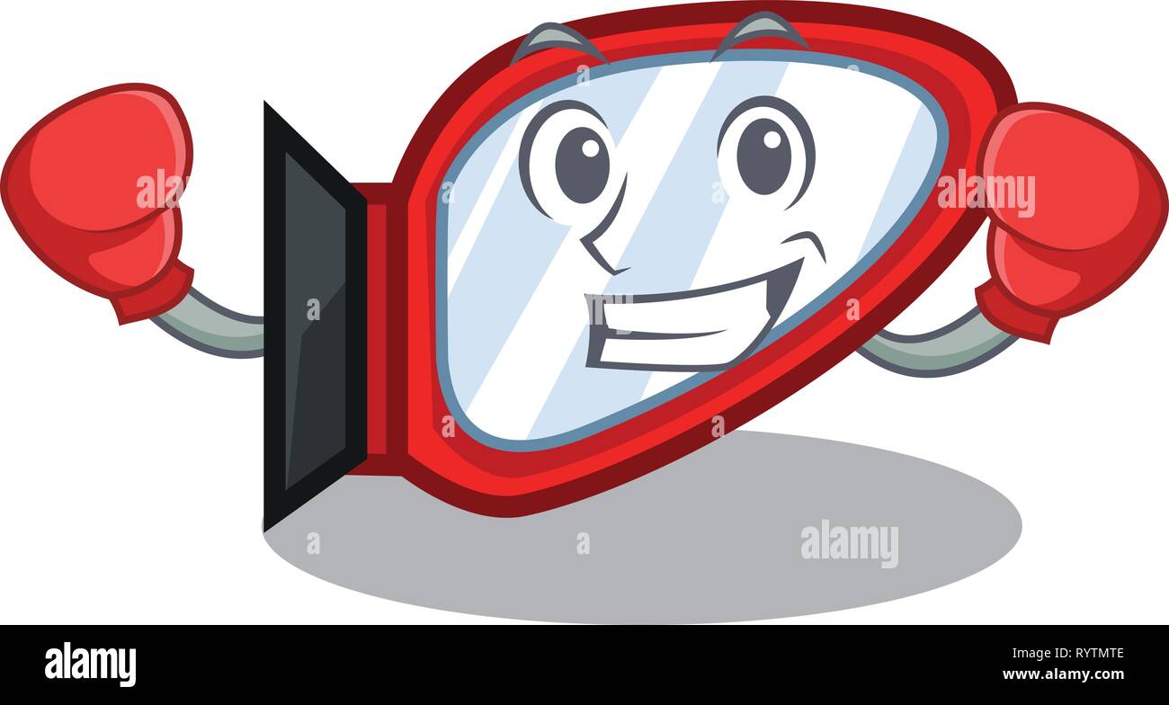Boxing side mirror isolated with the character Stock Vector Image & Art ...