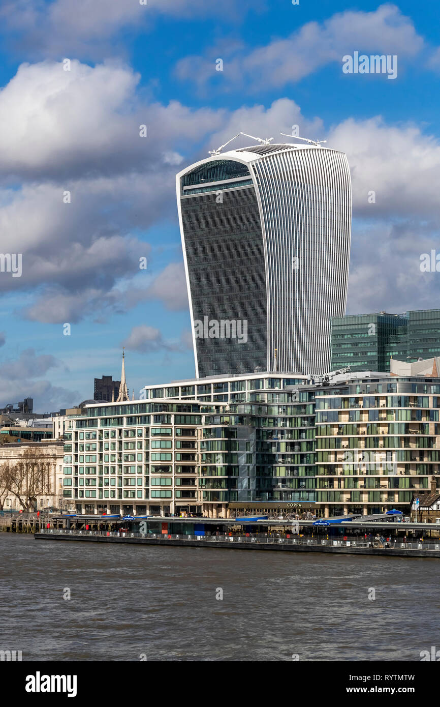 20 Fenchurch Street from The Queens Walk, London. UK Stock Photo - Alamy