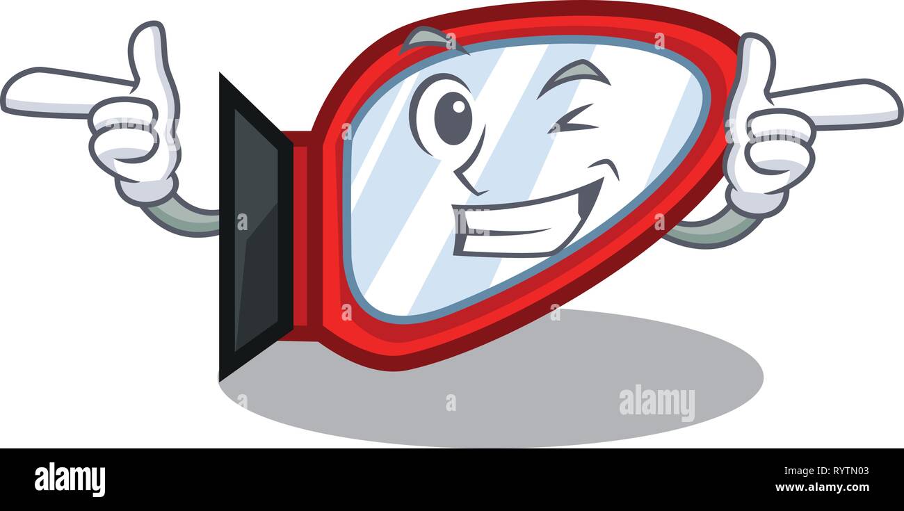 Wink side mirror in the cartoon shape Stock Vector Image & Art - Alamy