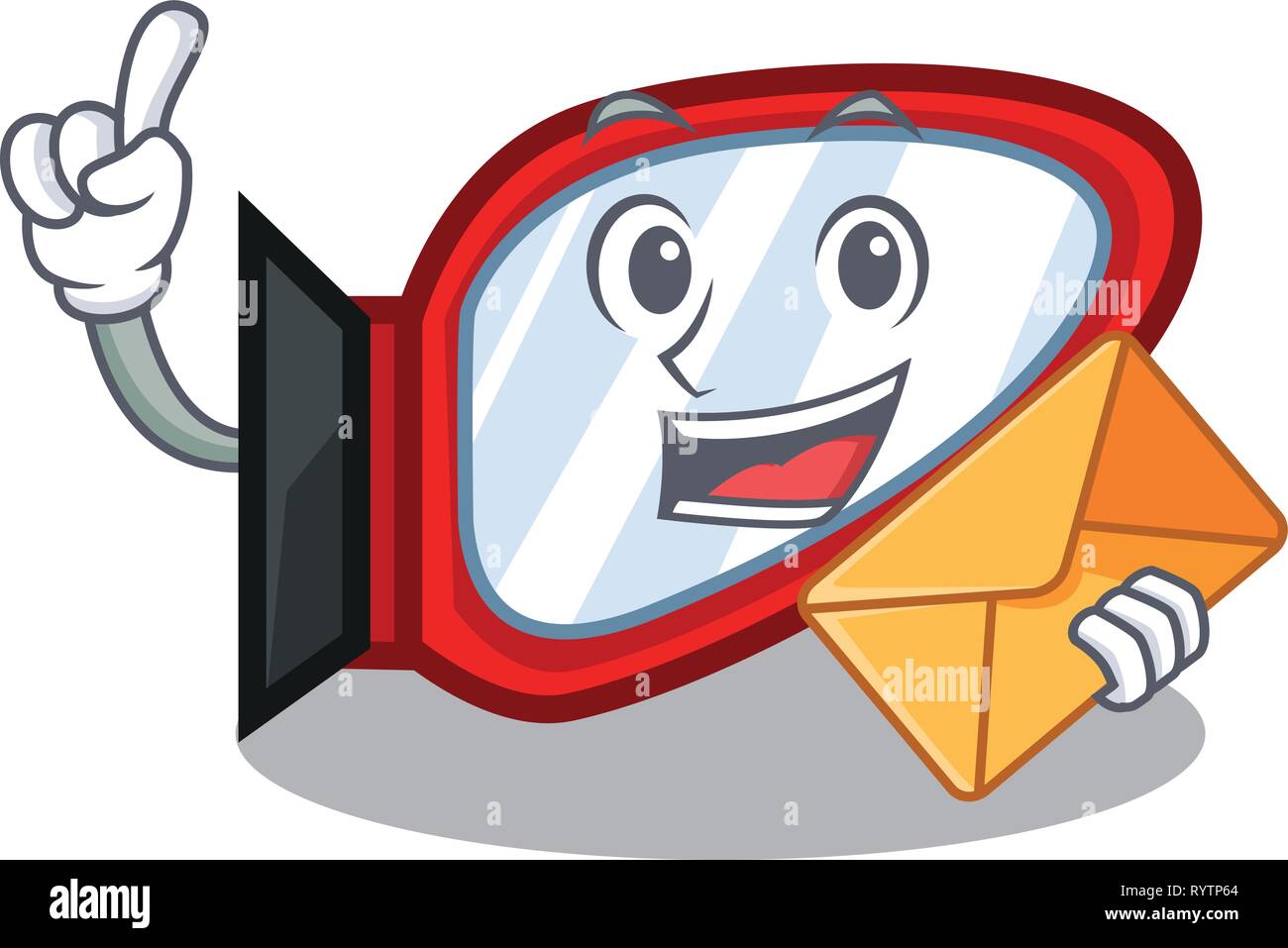 With envelope side mirror in the cartoon shape Stock Vector Image & Art ...