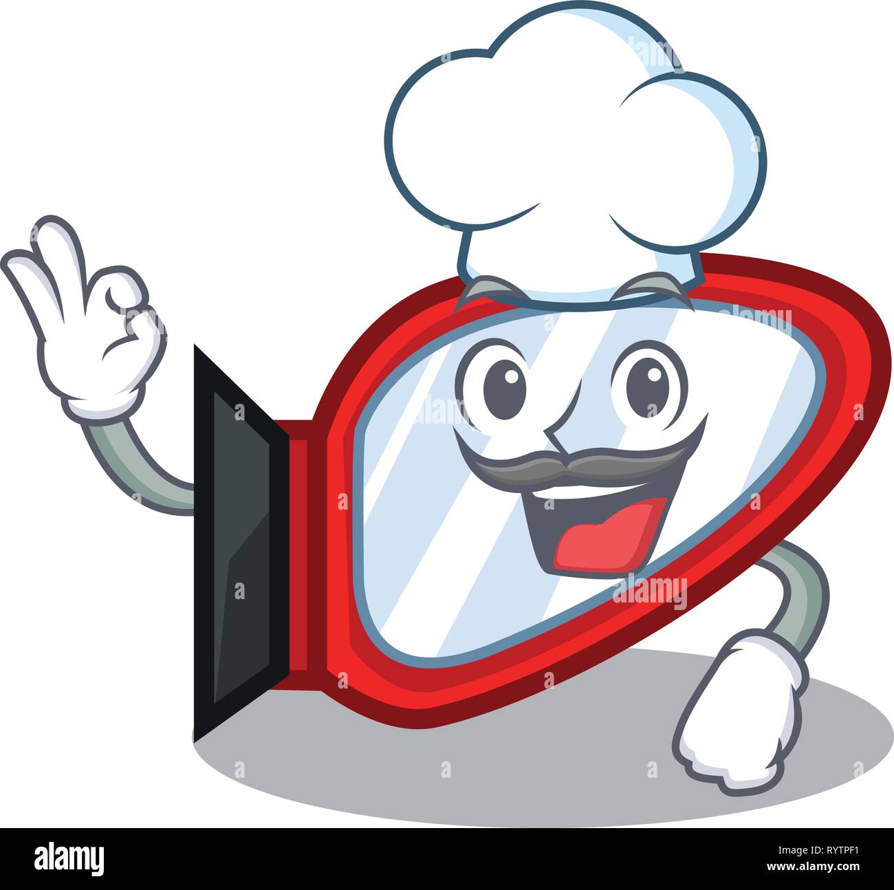 Chef side mirror in the cartoon shape Stock Vector Image & Art - Alamy