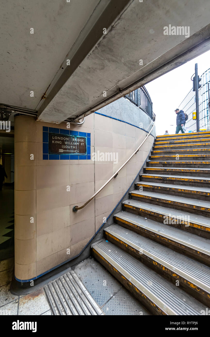 Monument Underground Station in The City of London. London. UK Stock ...