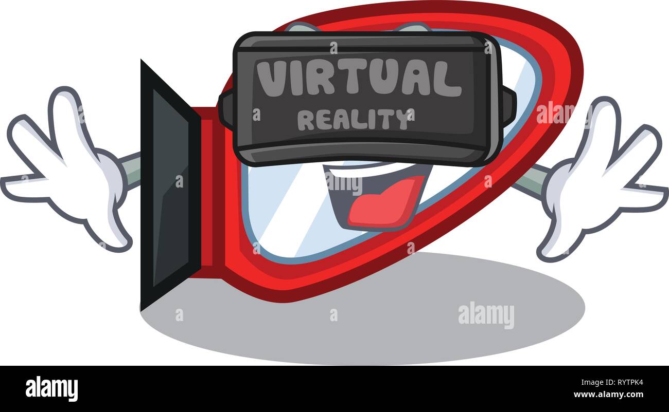 Virtual reality side mirror in a cartoon box Stock Vector Image & Art ...