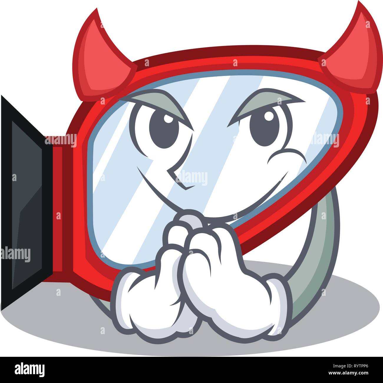 Reflection mirror angry Stock Vector Images - Alamy