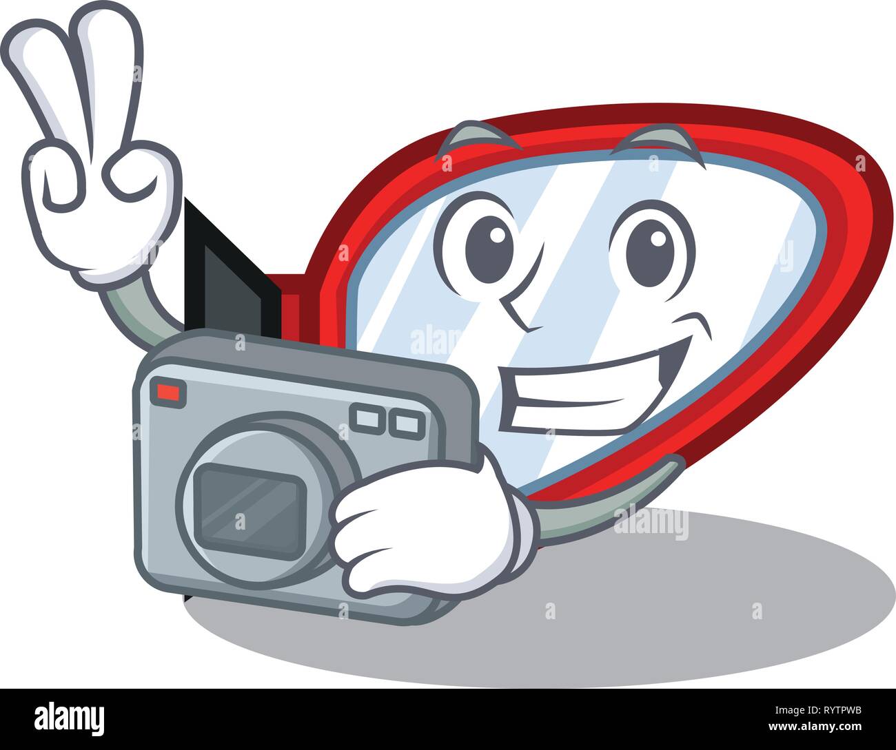 Photographer side mirror in a cartoon box Stock Vector Image & Art - Alamy