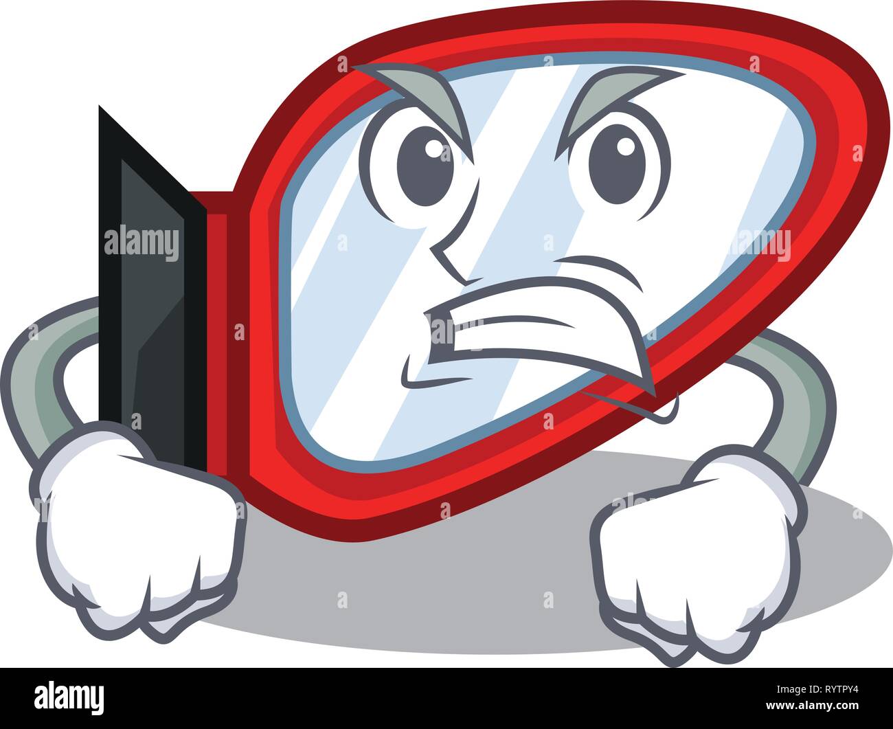 Angry side mirror in a cartoon box Stock Vector Image & Art - Alamy