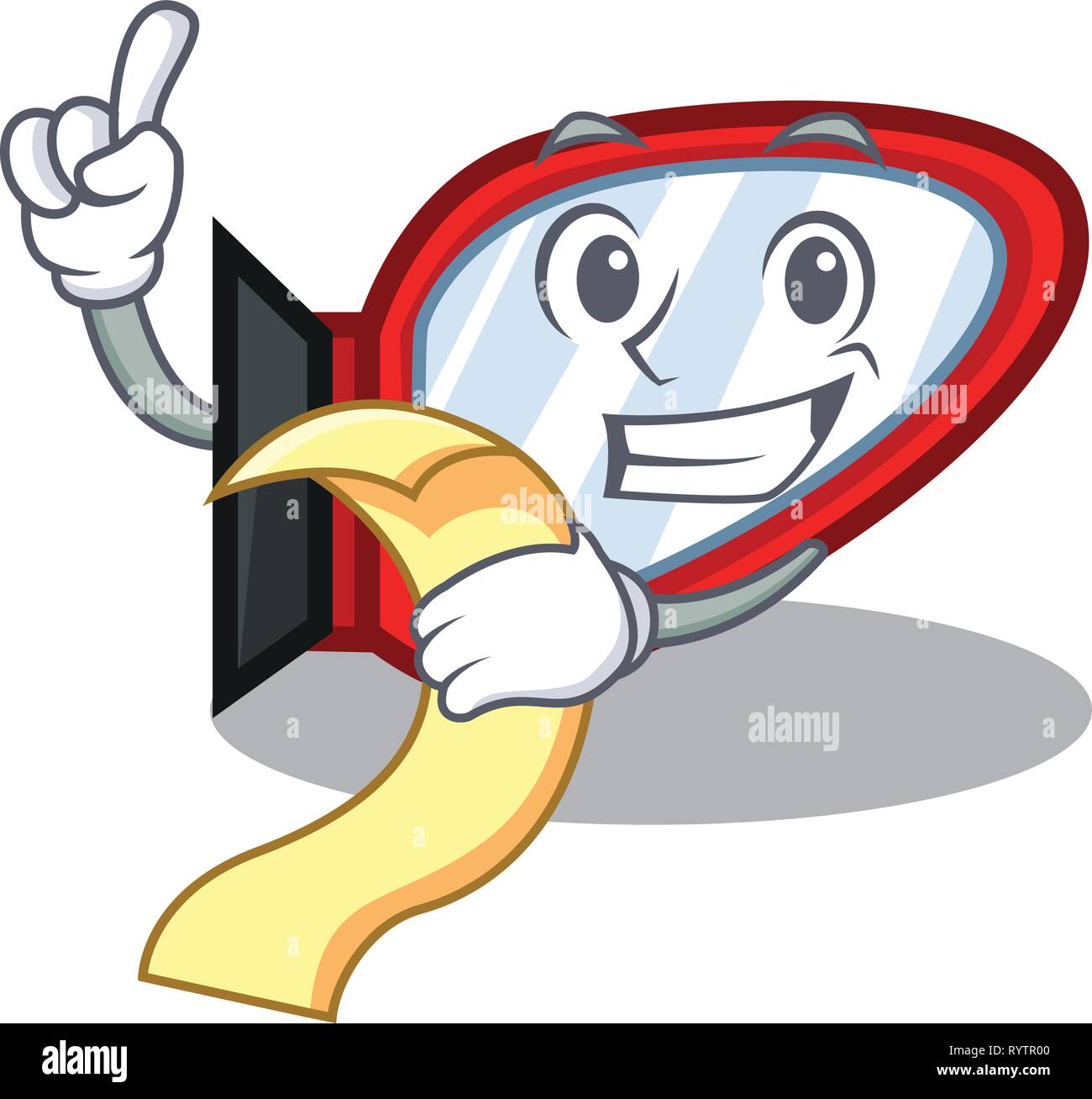 With menu side mirror in a cartoon box Stock Vector Image & Art - Alamy