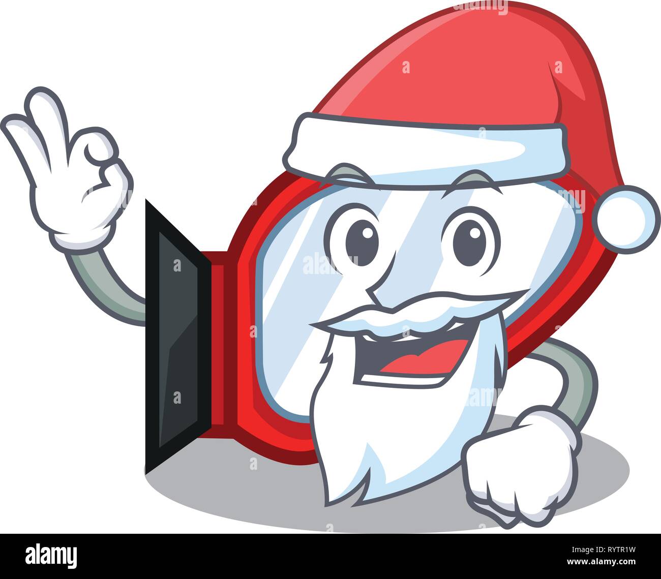Mirror santa christmas Stock Vector Images - Alamy