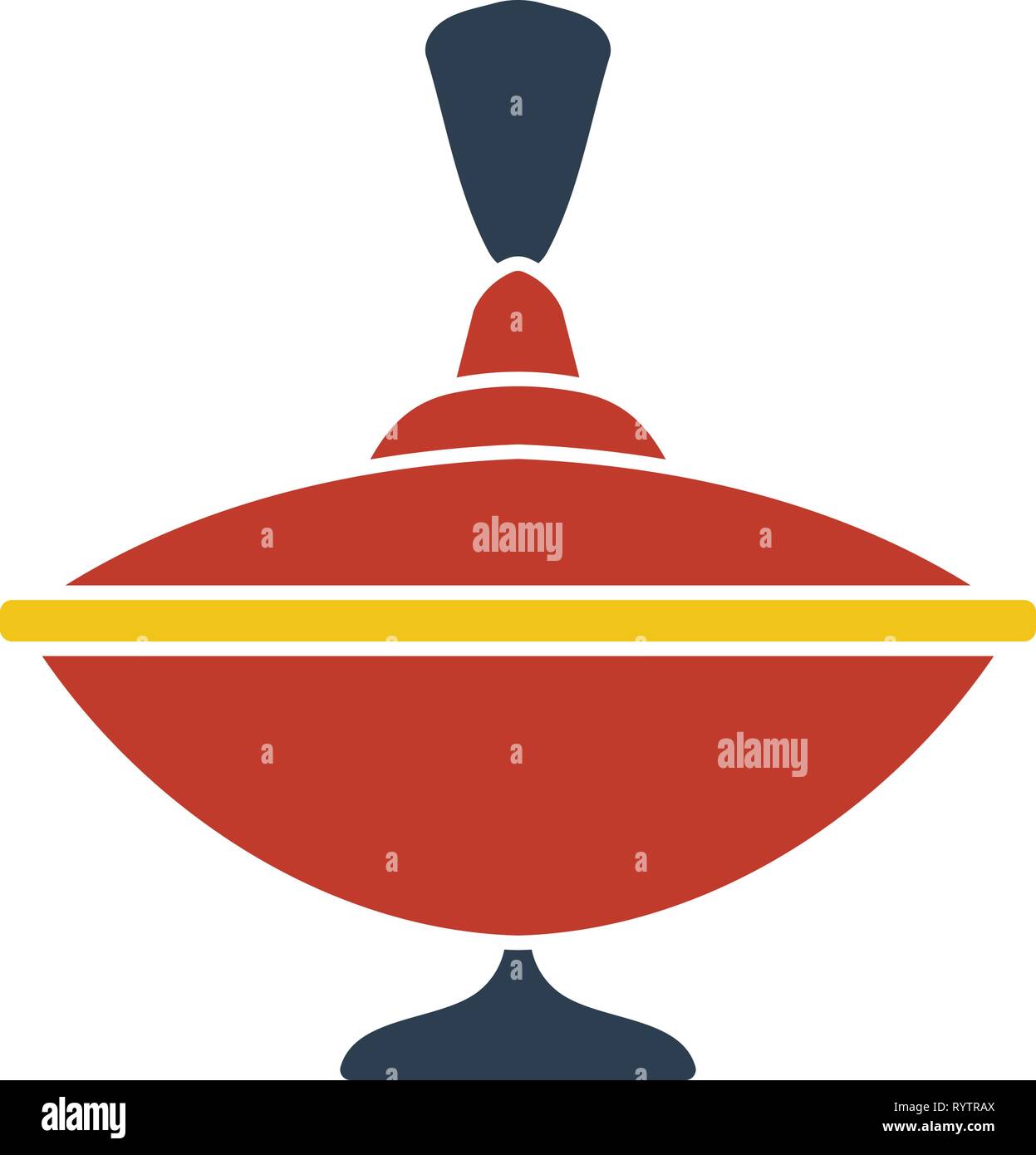 Peg-Top icon. Flat color design. Vector illustration Stock Vector Image ...