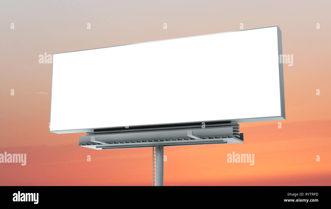 isolated billboard 3d rendering mockup Stock Photo - Alamy