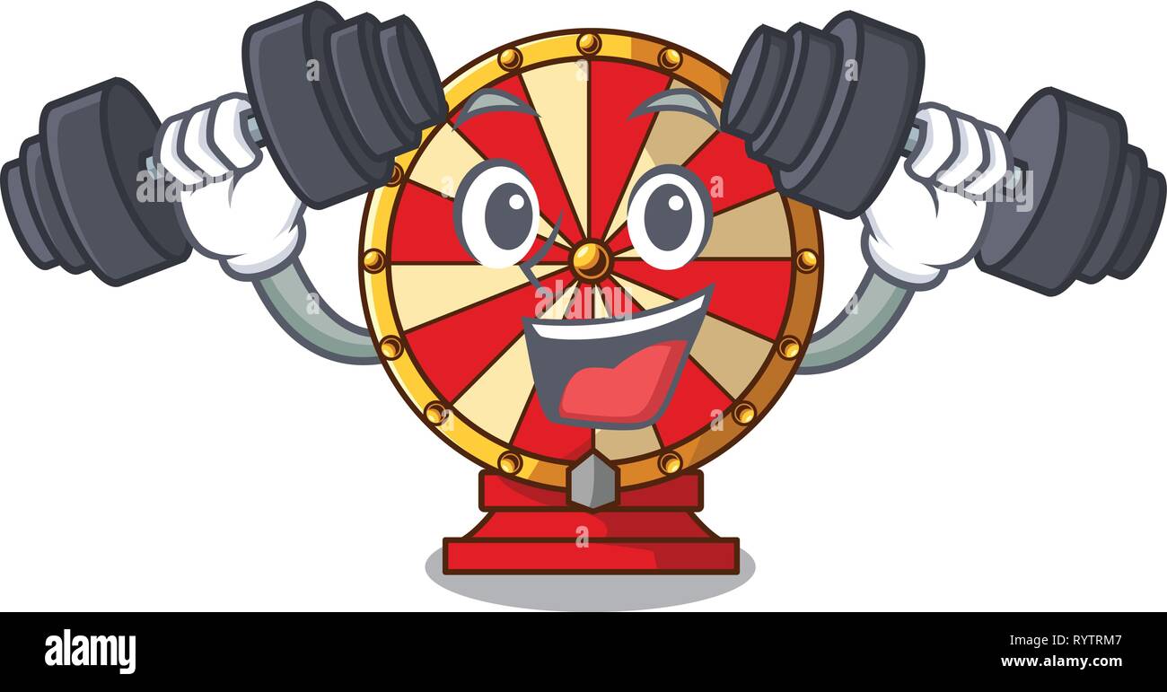 Fitness spinning wheel game the mascot shape Stock Vector Image & Art ...