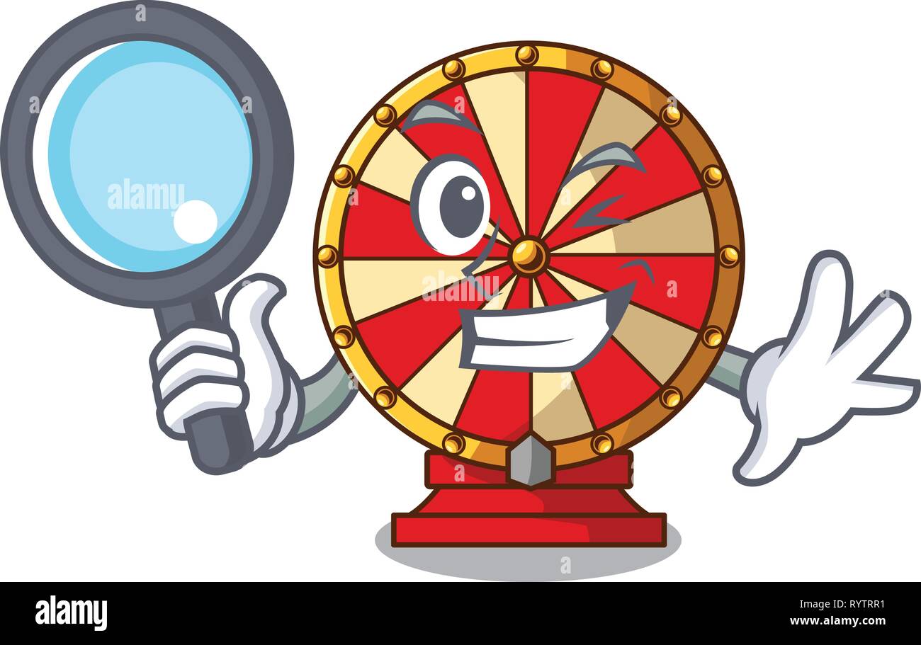 Detective spinning wheel toy isolated the character Stock Vector Image ...
