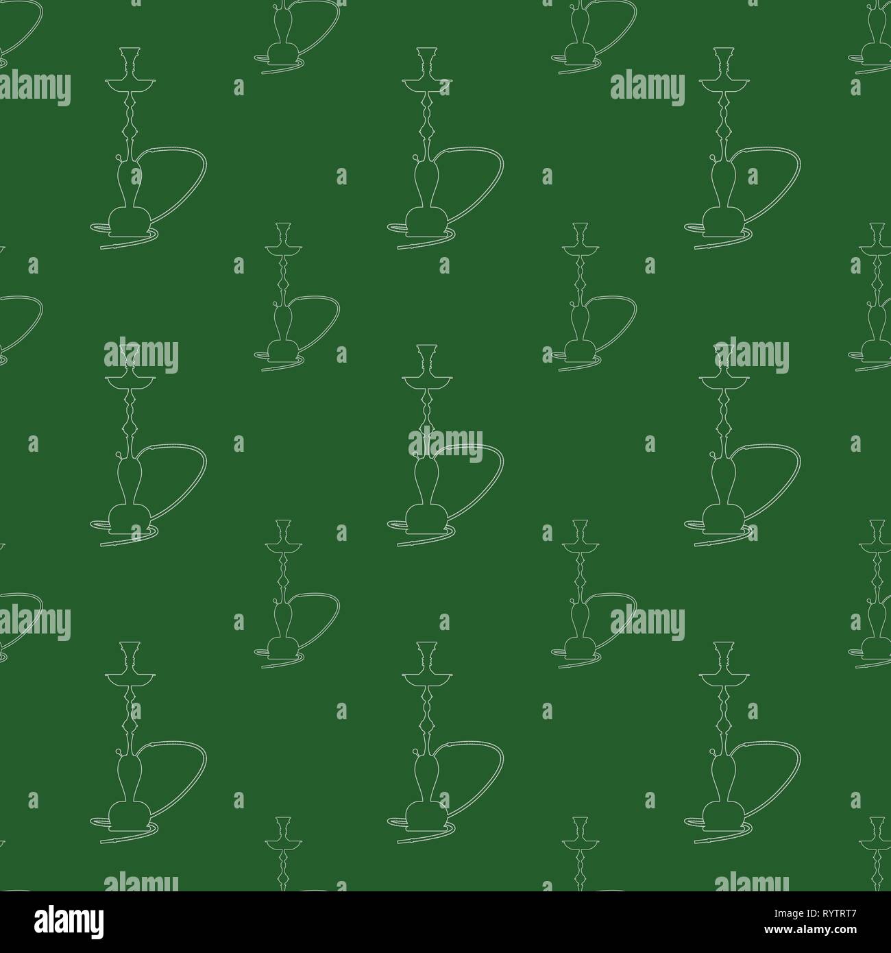 Hookah pattern seamless with line art style. Vector illustration Stock ...