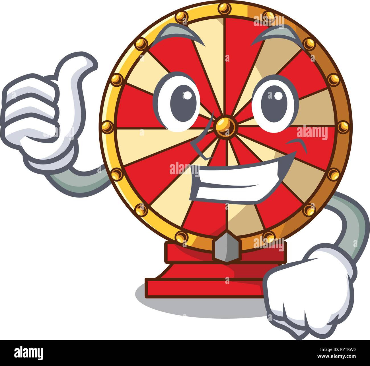 Thumbs up spinning wheel toy isolated the character Stock Vector Image ...