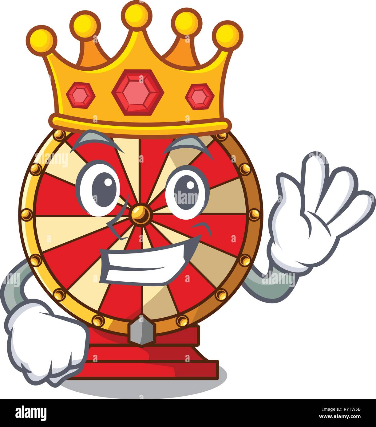 King spinning wheel attached the cartoon wall Stock Vector Image & Art ...