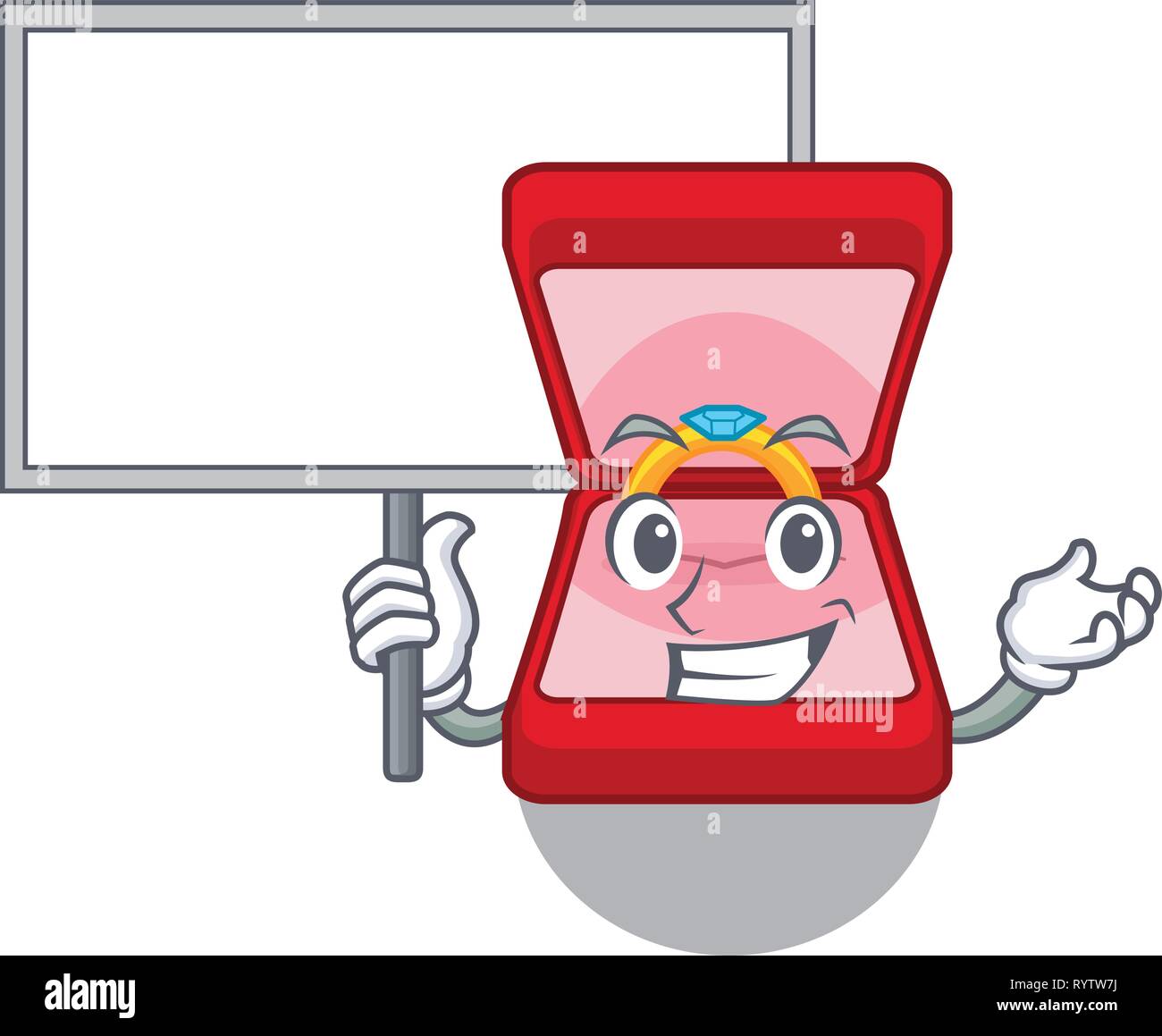 Bring board wedding ring box in cartoon shape Stock Vector Image & Art ...