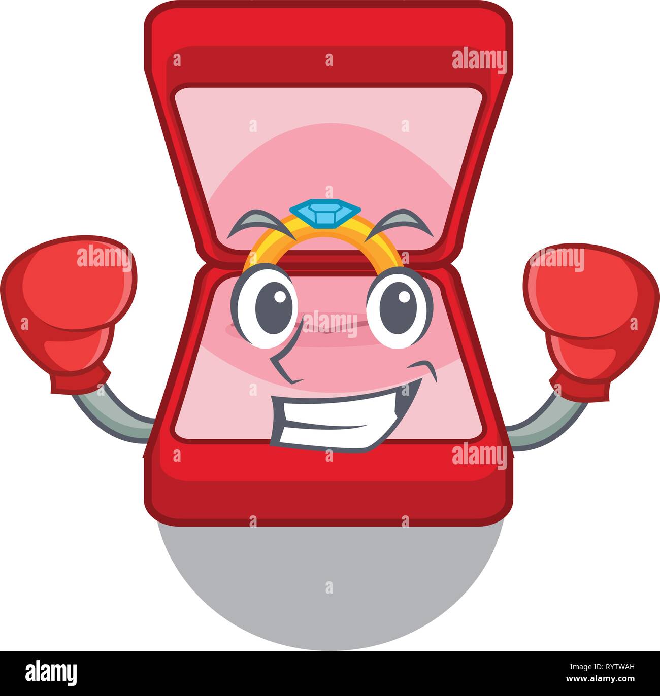 Boxing wedding ring box in cartoon shape Stock Vector Image & Art - Alamy