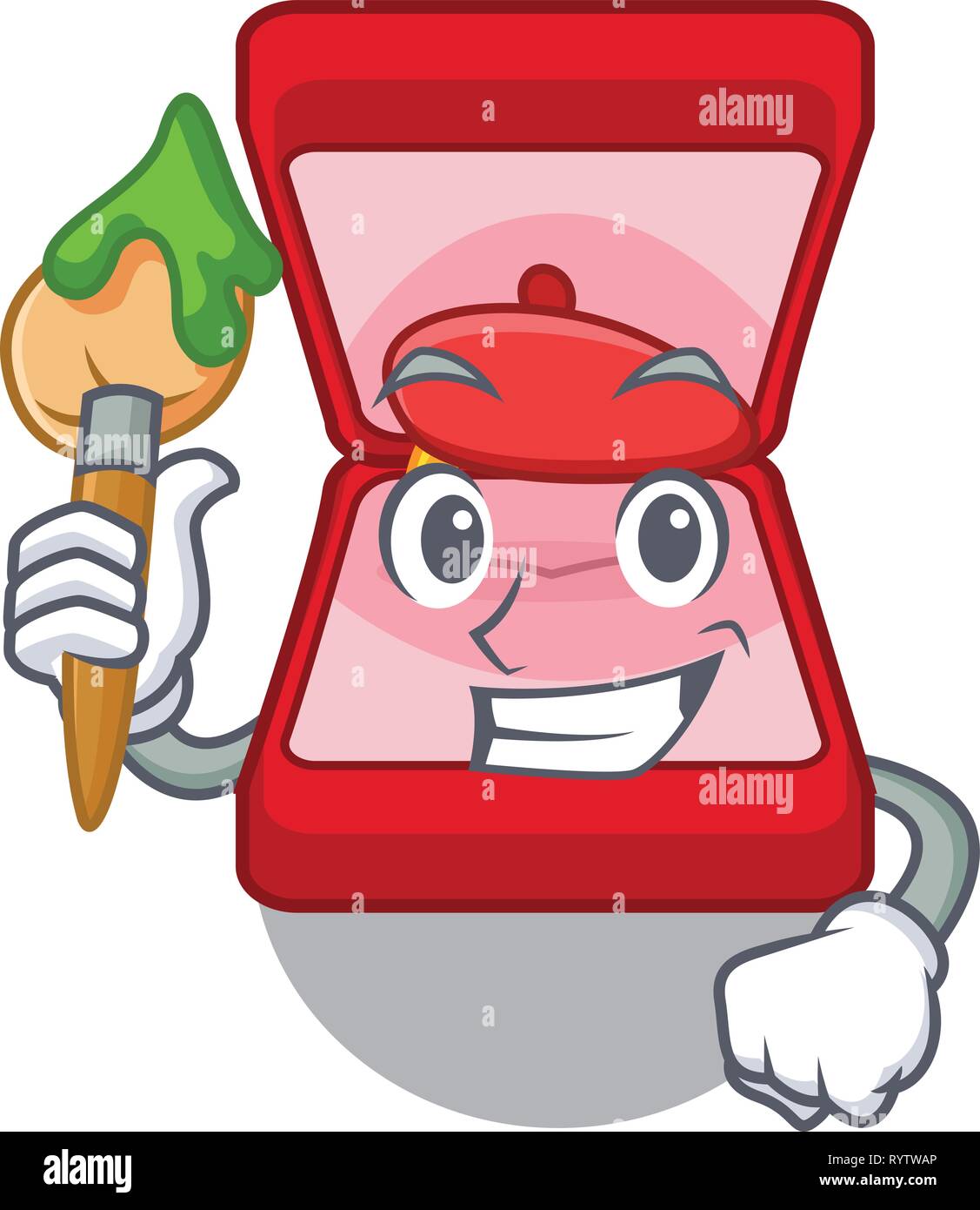 Artist wedding ring box in cartoon shape Stock Vector Image & Art - Alamy