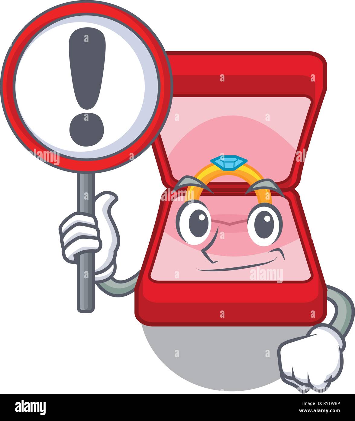 With sign wedding ring box in cartoon shape Stock Vector Image & Art ...