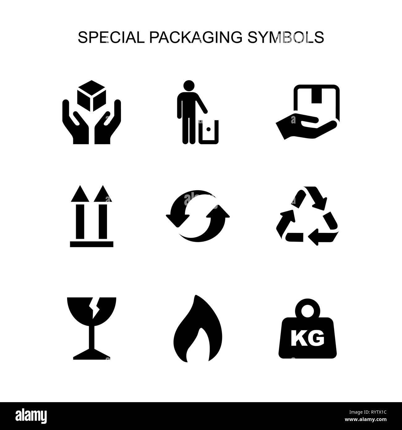 Packaging symbols hi-res stock photography and images - Alamy