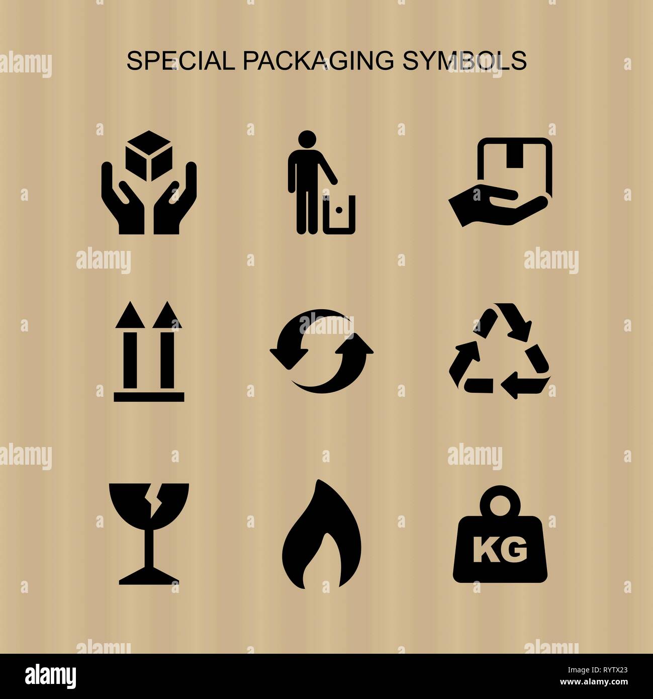 Packaging symbols hi-res stock photography and images - Alamy