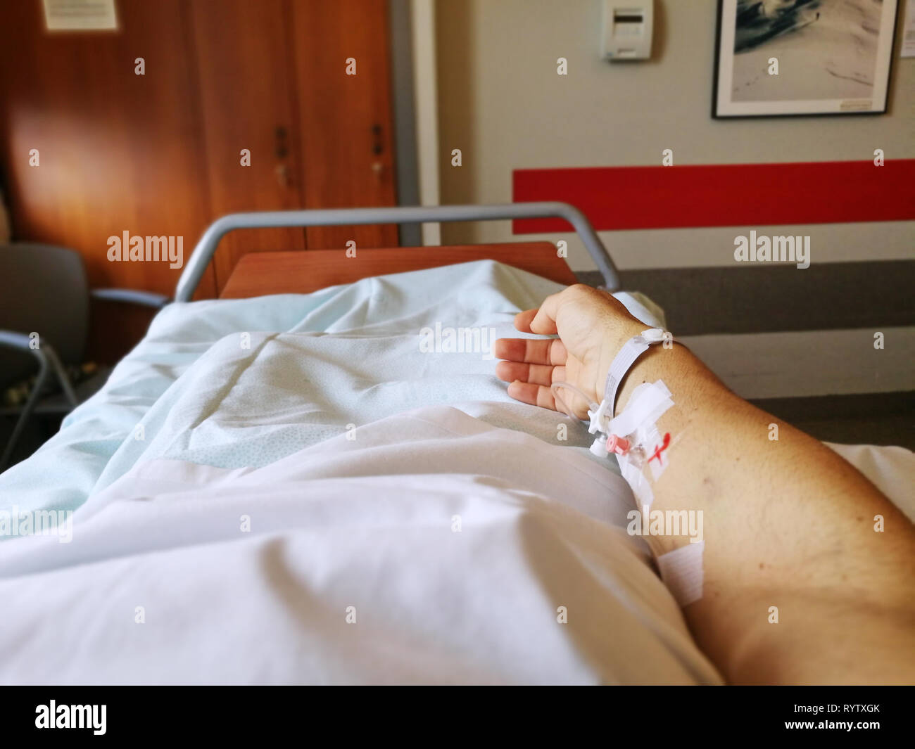 Intravenous drip arm hi-res stock photography and images - Alamy