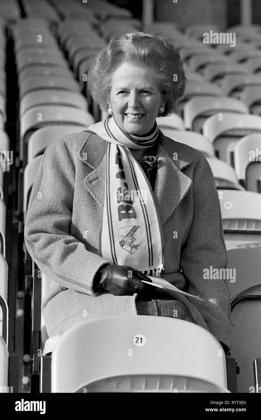 Mrs Thatcher on Leeds and Bradford 1987 Stock Photo - Alamy