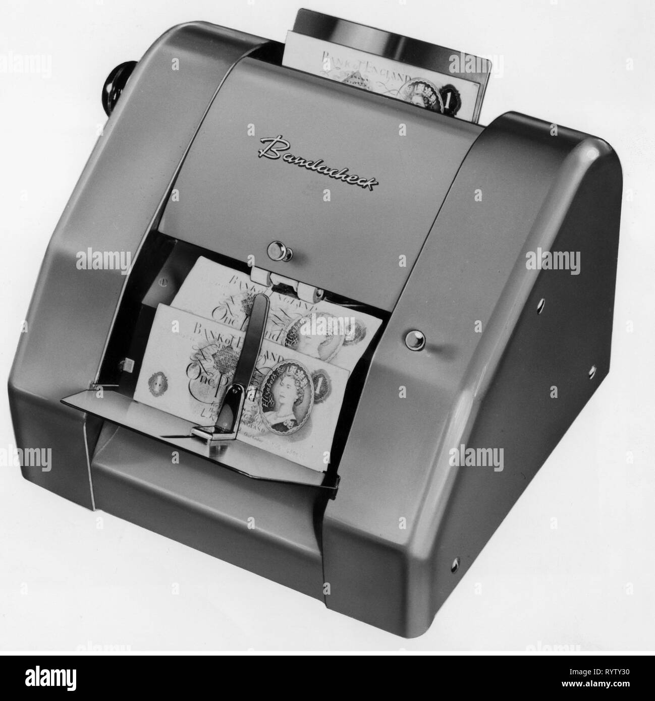 Banknote counting machine Black and White Stock Photos & Images - Alamy