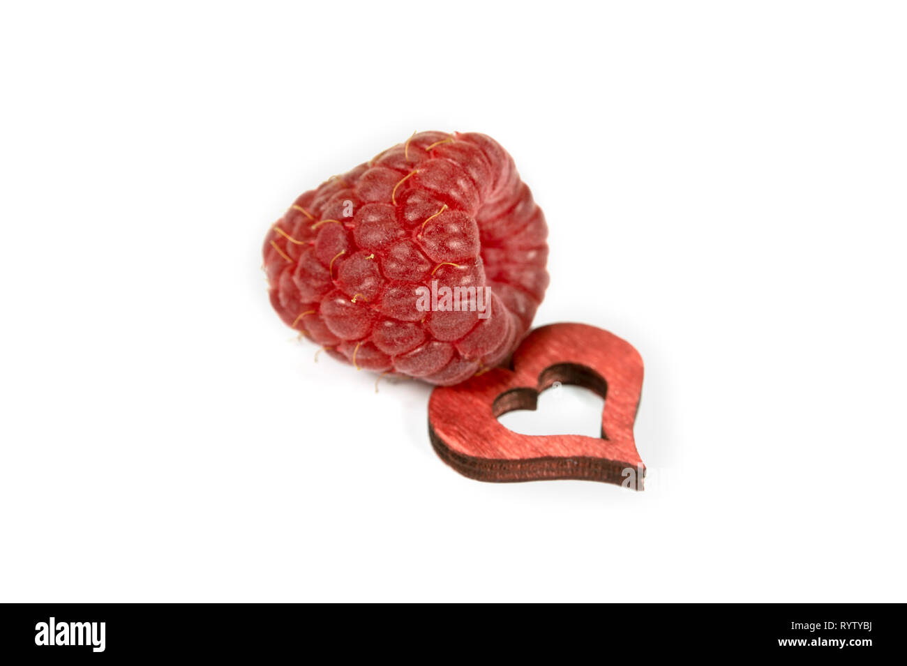 Close up of ripe raspberry isolated on white background Stock Photo - Alamy