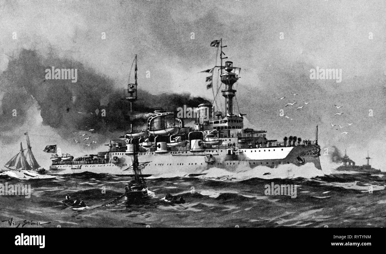 transport / transportation, navigation, warships, German ship of the ...