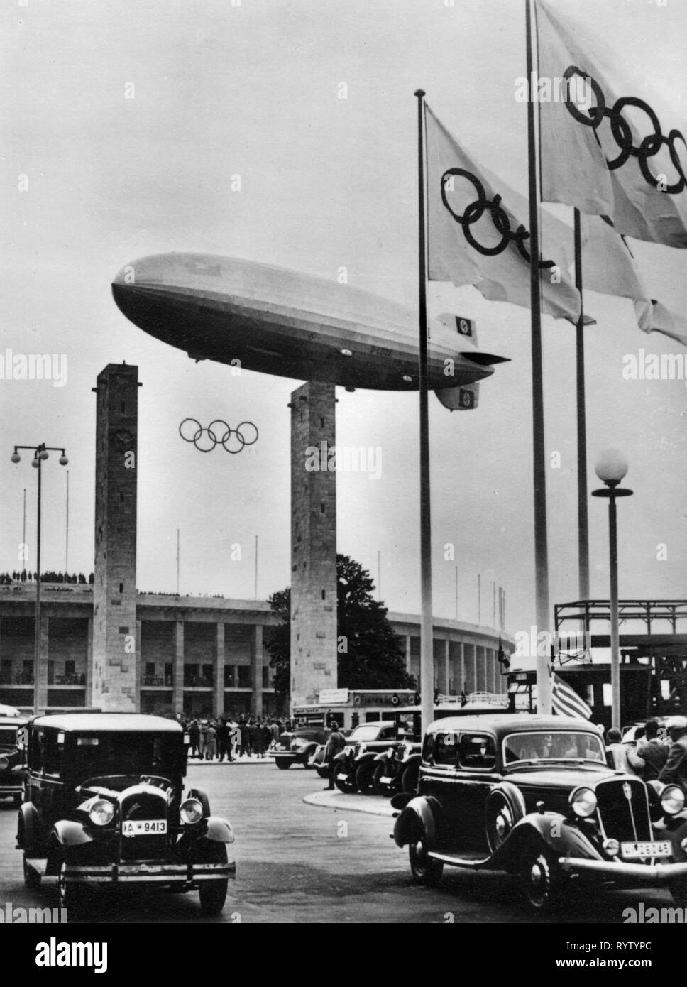 Berlin olympic stadium zeppelin hi-res stock photography and images - Alamy