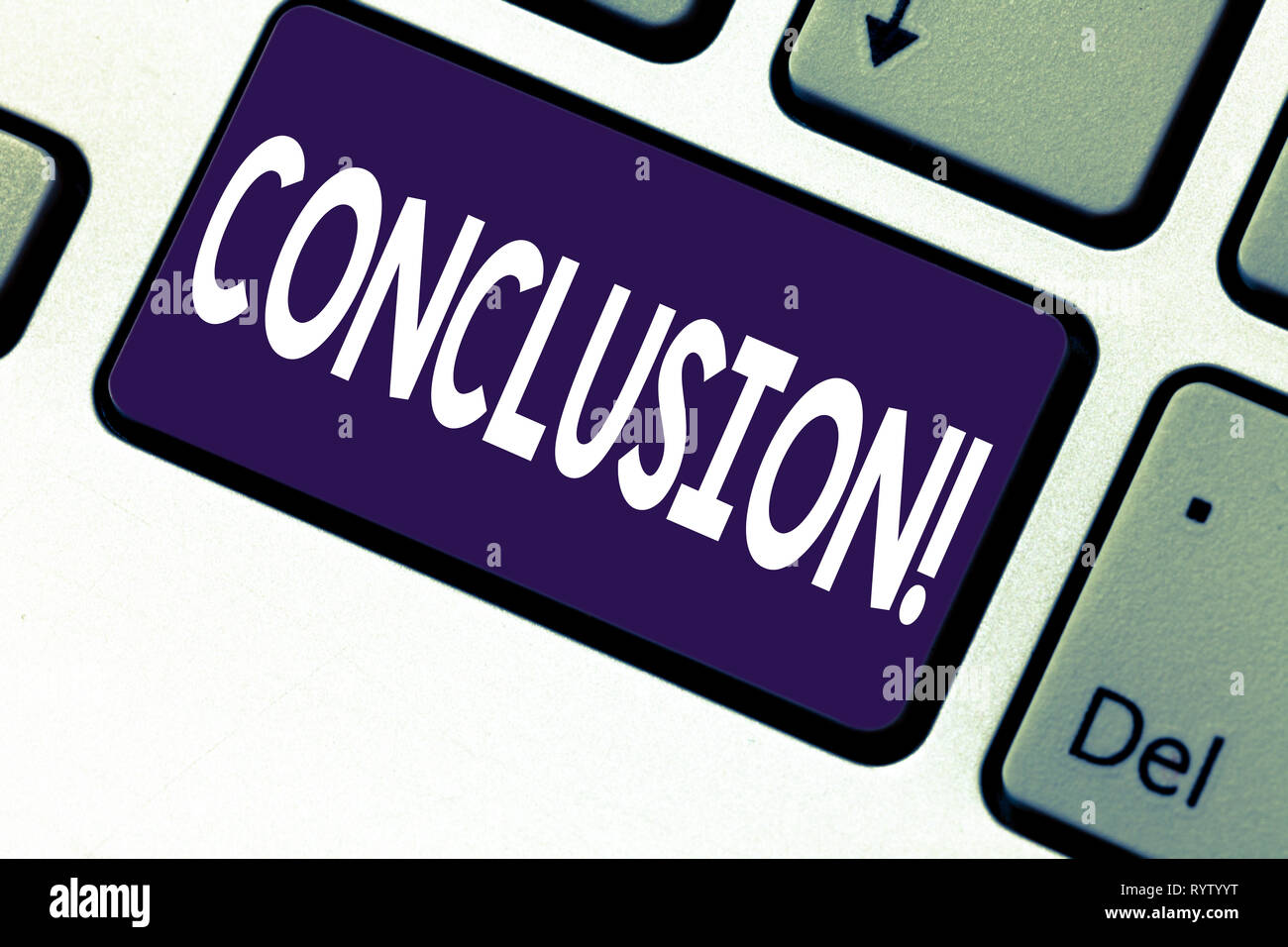 Handwriting text writing Conclusion. Concept meaning Ending a storey ...