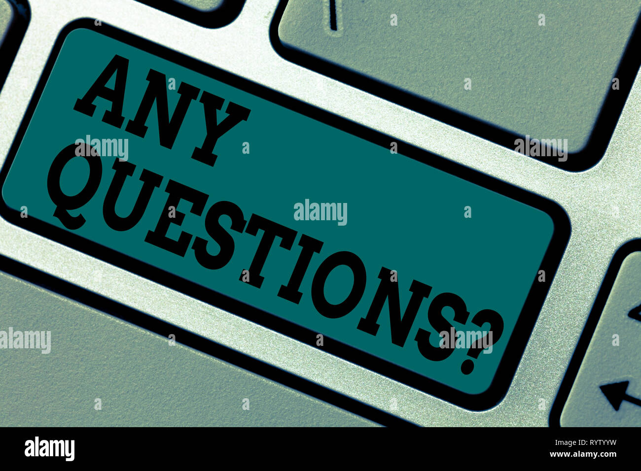 Conceptual hand writing showing Any Questionsquestion. Business photo ...