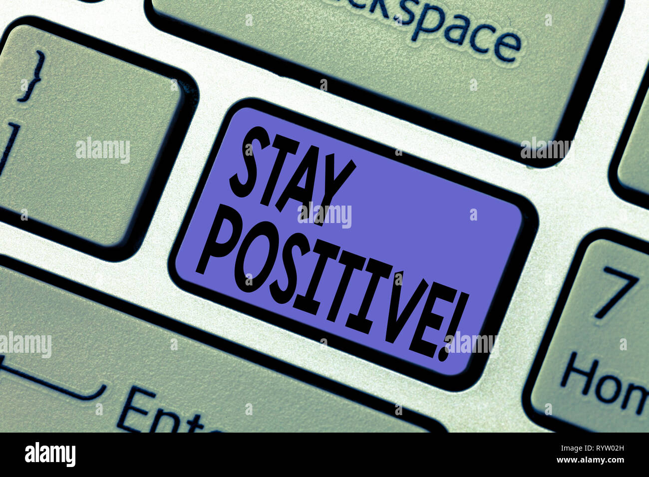 Handwriting text writing Stay Positive. Concept meaning Be Optimistic ...