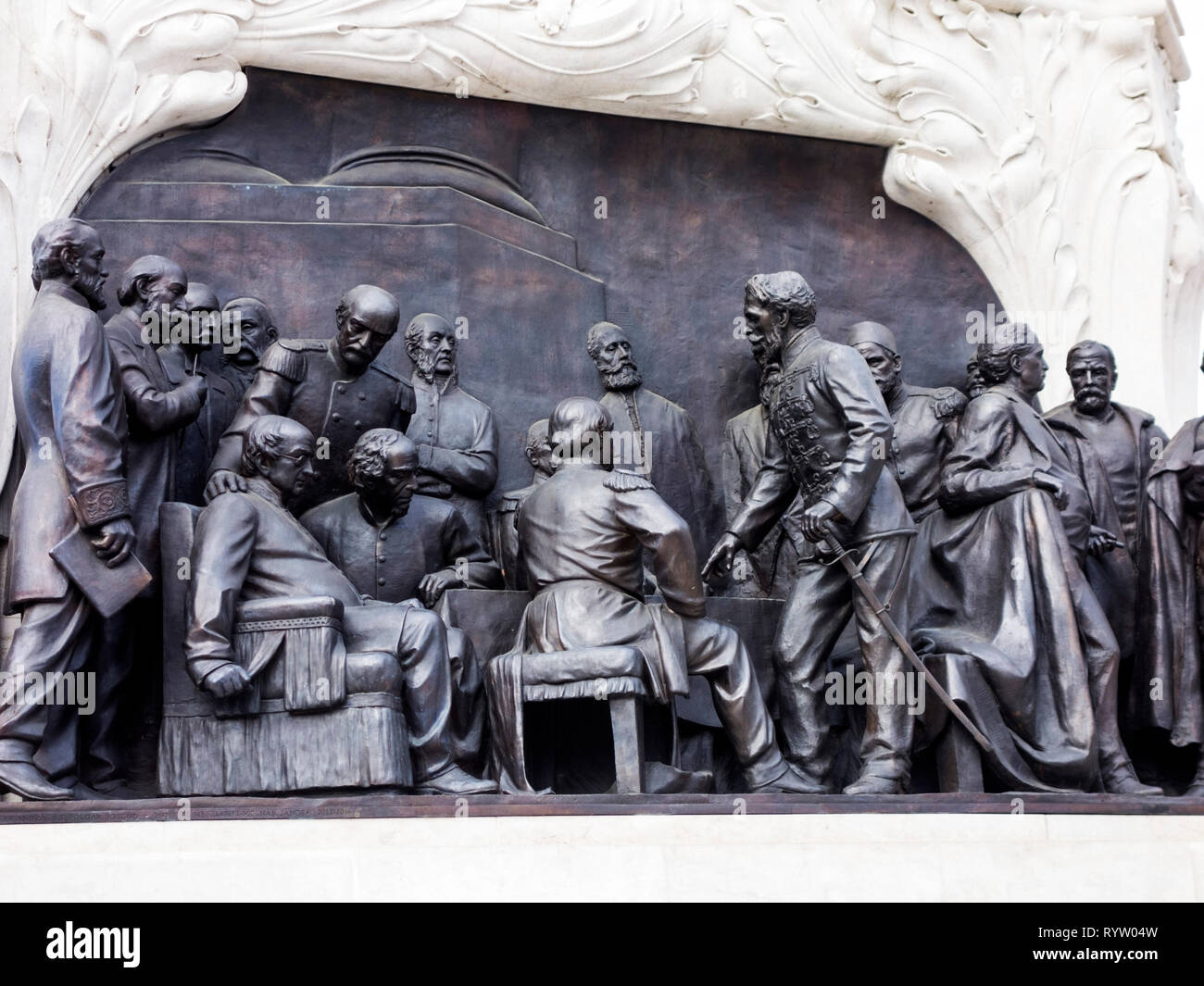 Equestrian statue of Count Gyula Andrassy, Budapest, Hungary (base ...