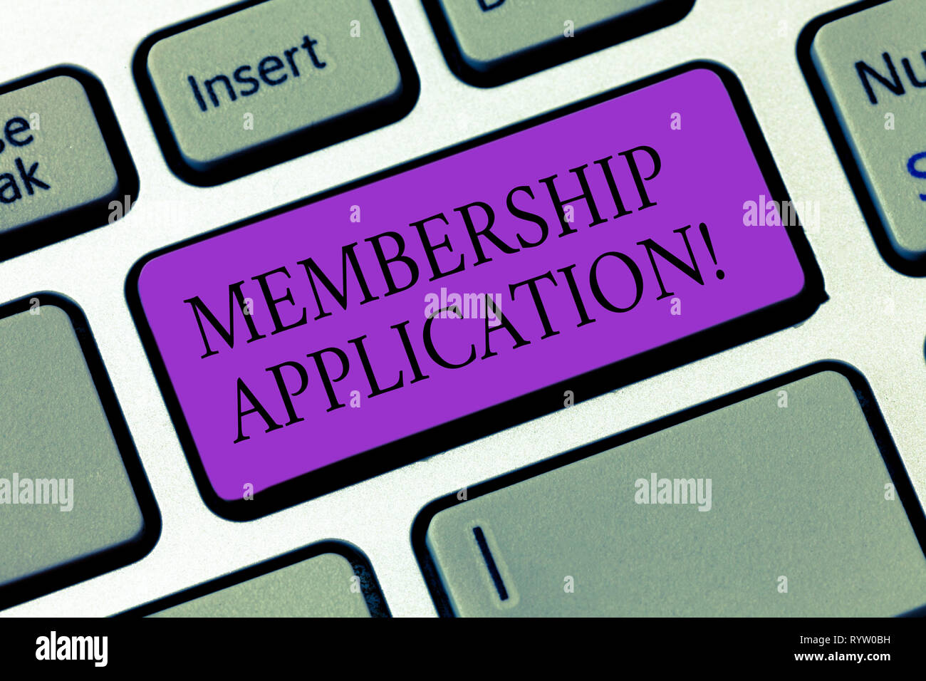 Conceptual hand writing showing Membership Application. Business photo ...