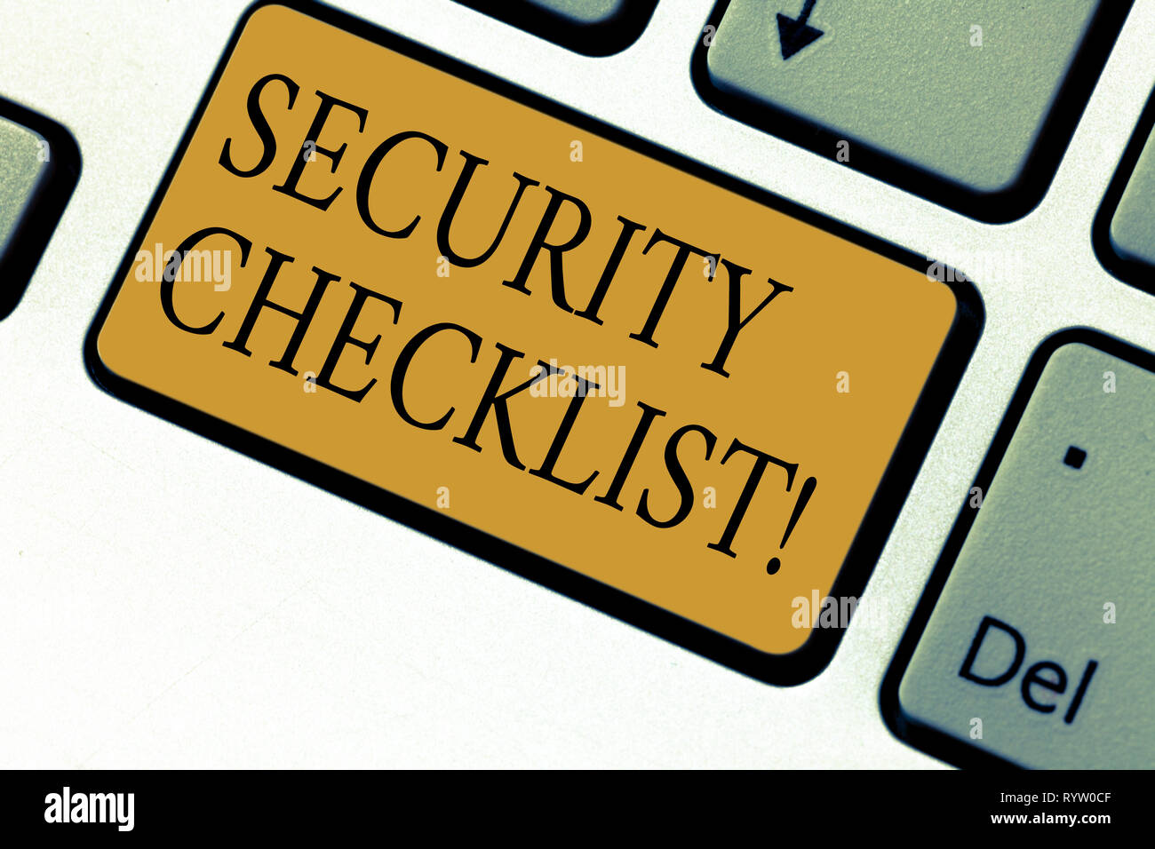 Text sign showing Security Checklist. Conceptual photo list with ...