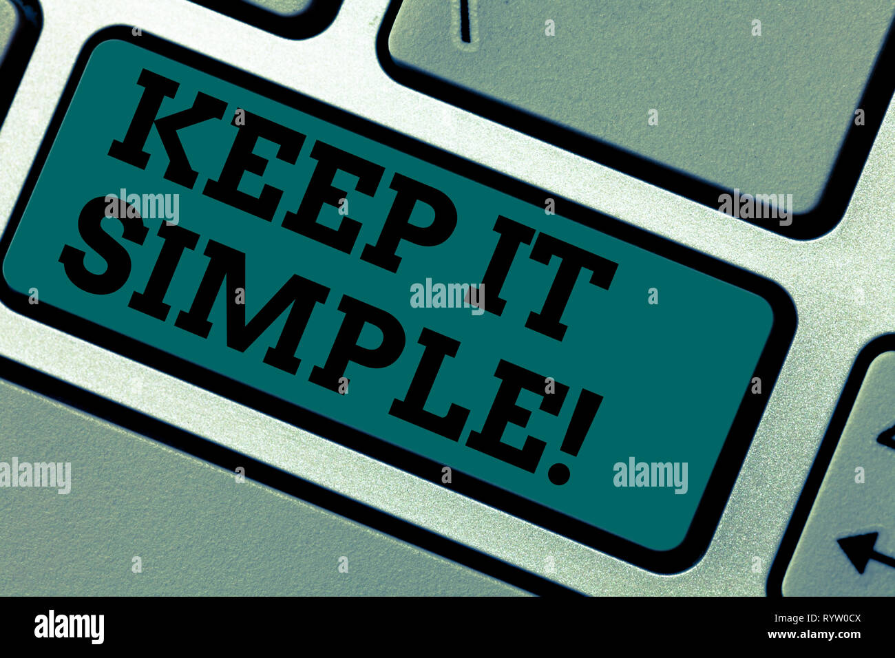 Conceptual hand writing showing Keep It Simple. Business photo ...