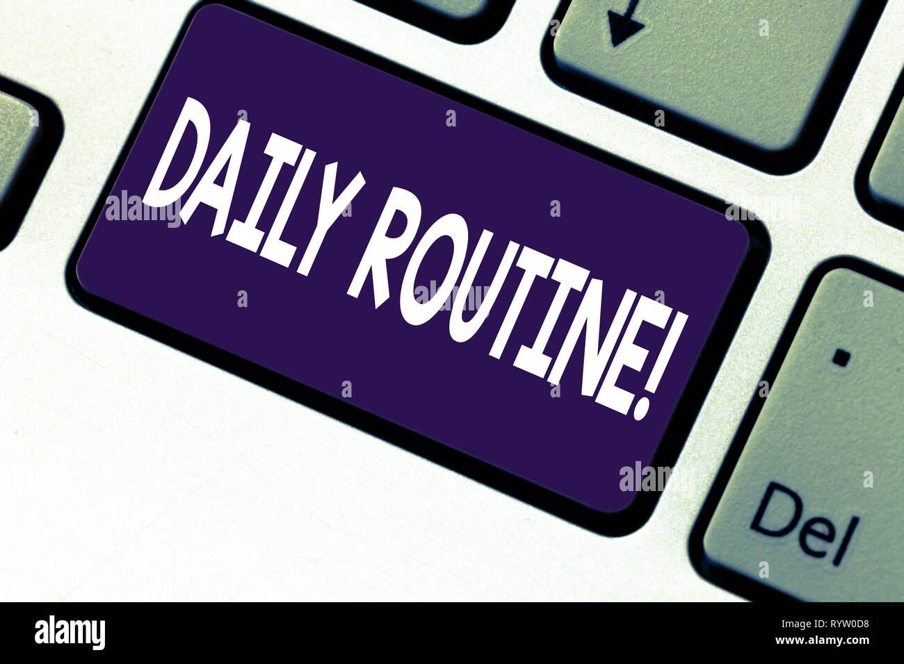 Handwriting text writing Daily Routine. Concept meaning Everyday good ...