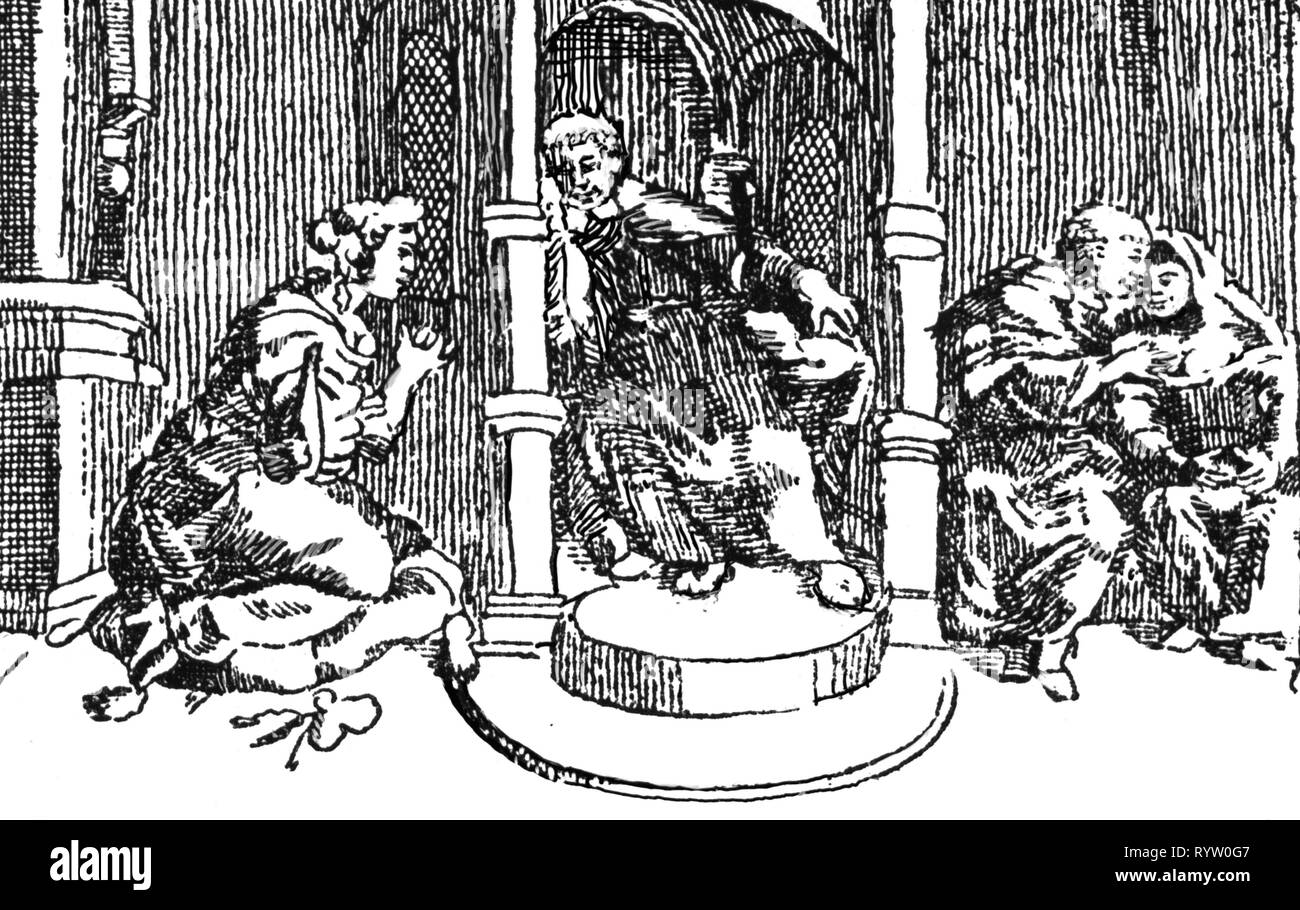 religion, Christianity, church / church going, woman at the confession ...