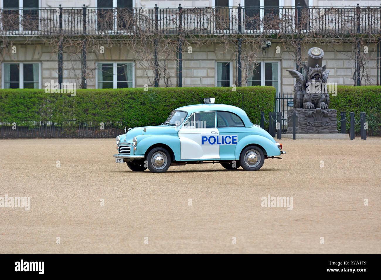 London, UK. 8th March 2019. Police Morris Minor 1000 (1969) - part of a ...