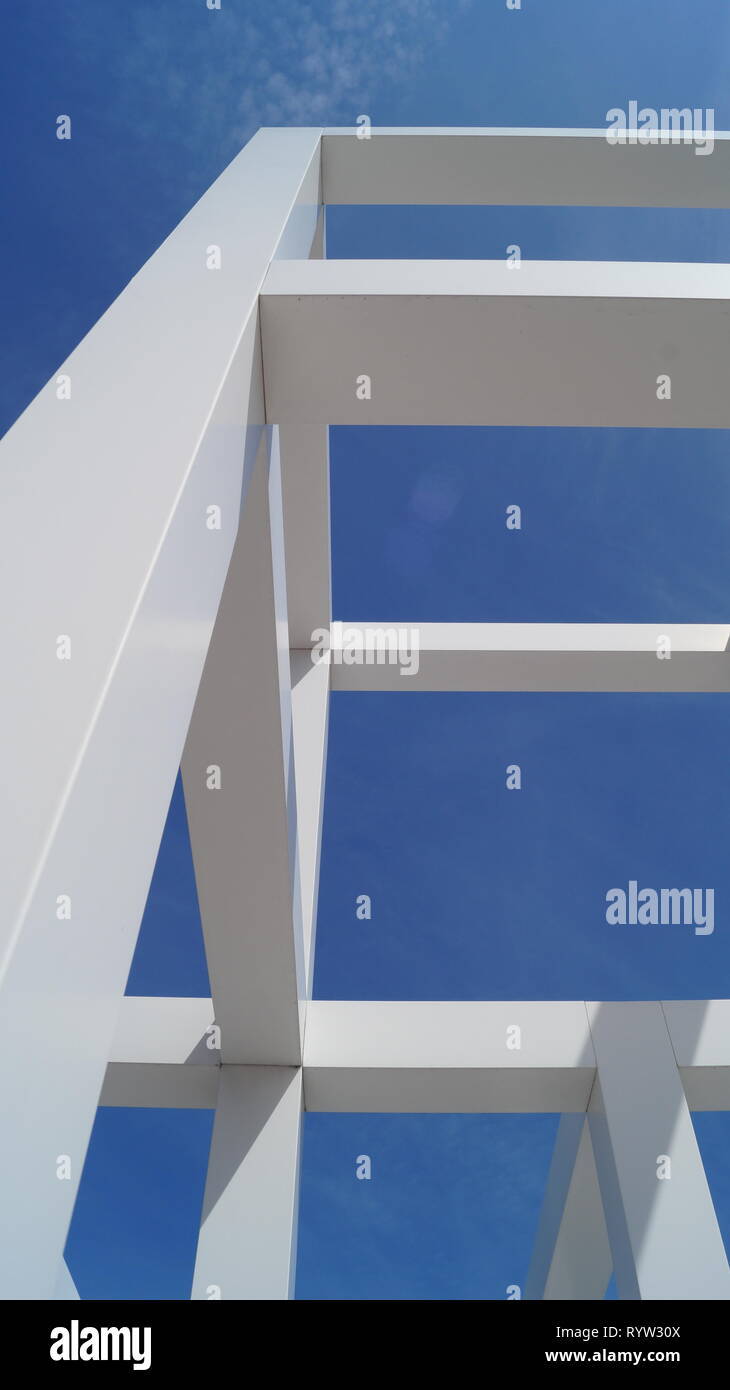 White Vertical Architecture Structure Stock Photo - Alamy