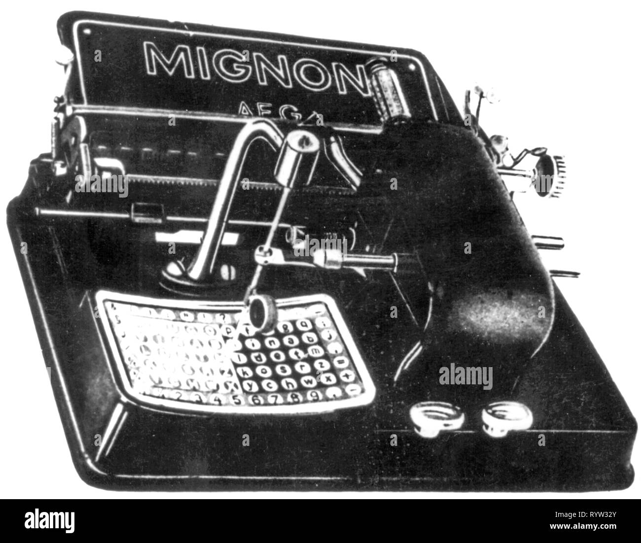 writing, typewriter, manual typewriter, AEG Mignon, type 3, 1924 ...