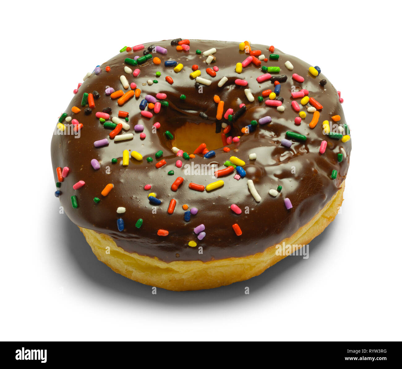 Chocolate Covered Donut With Sprinkles