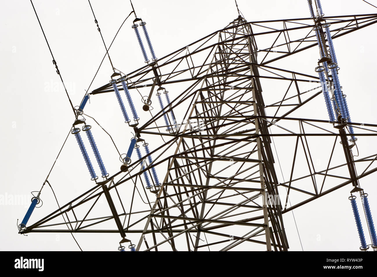 High-voltage energy infrastructure Stock Photo - Alamy