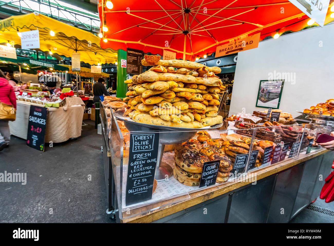 Bread Ahead in the famous Borough Market, a fresh food market selling ...
